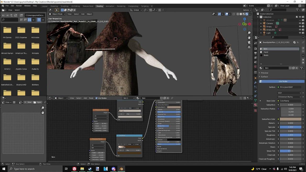 Pyramid Head Blender Modeling Timelapse - YouTube