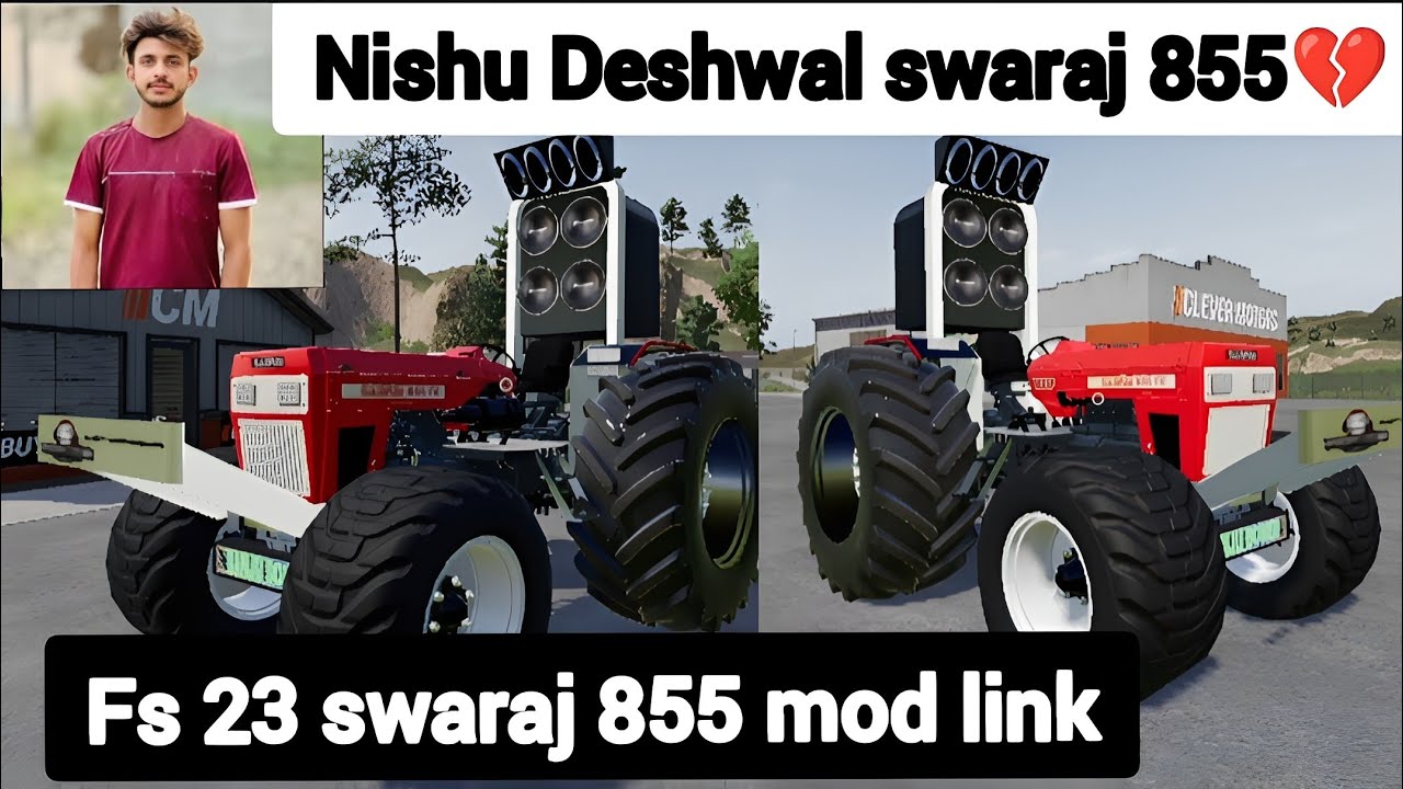 Fs 23 Nishu Deshwal💔 Swaraj 855 Mod || Fs 23 indian tractor mod 🚜 # ...