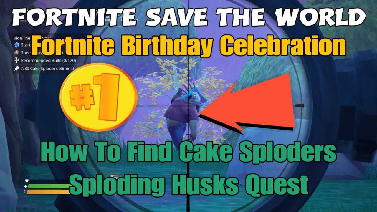 348) Fortnite STW - Fortnite Birthday Celebration - How To Find CAKE ...