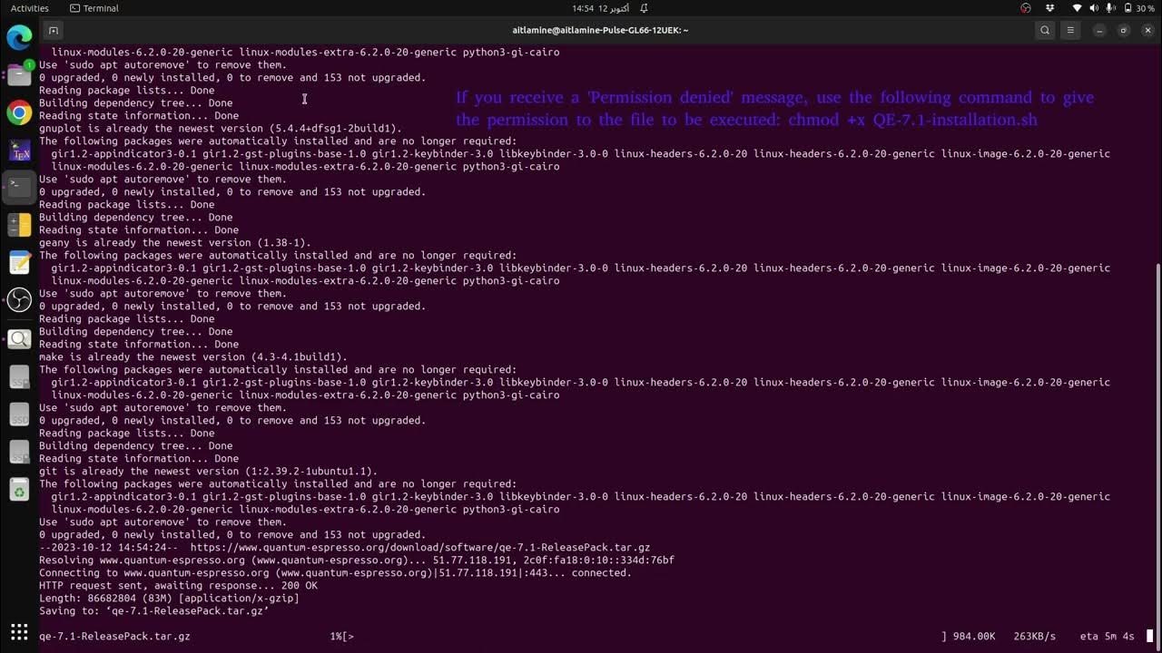 [Oct 12, 2023] Quantum Espresso 7.1 on Ubuntu 23.04 – Installation Tutorial - YouTube
