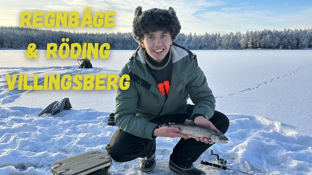 Pimpelfiske efter röding och regnbåge i Villingsberg - YouTube