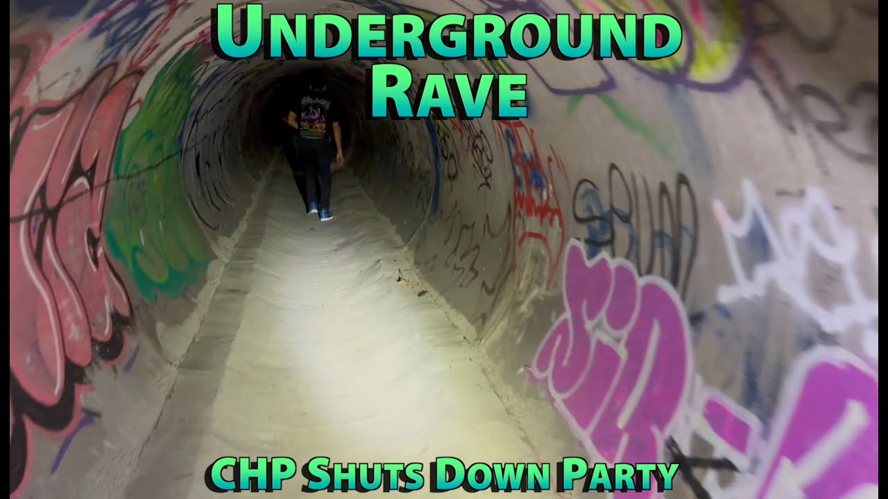 Underground Freeway Rave Busted By CHP - YouTube