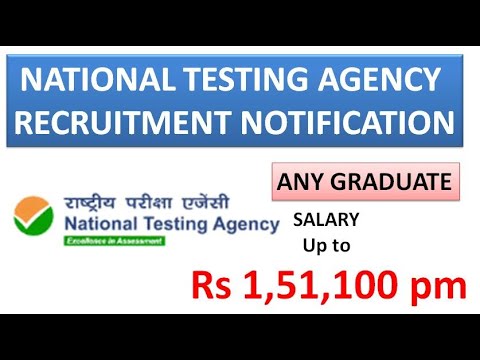 NTA Recruitment 2021 |Any Graduation Permanent Govt Job Up to Rs 1 ...