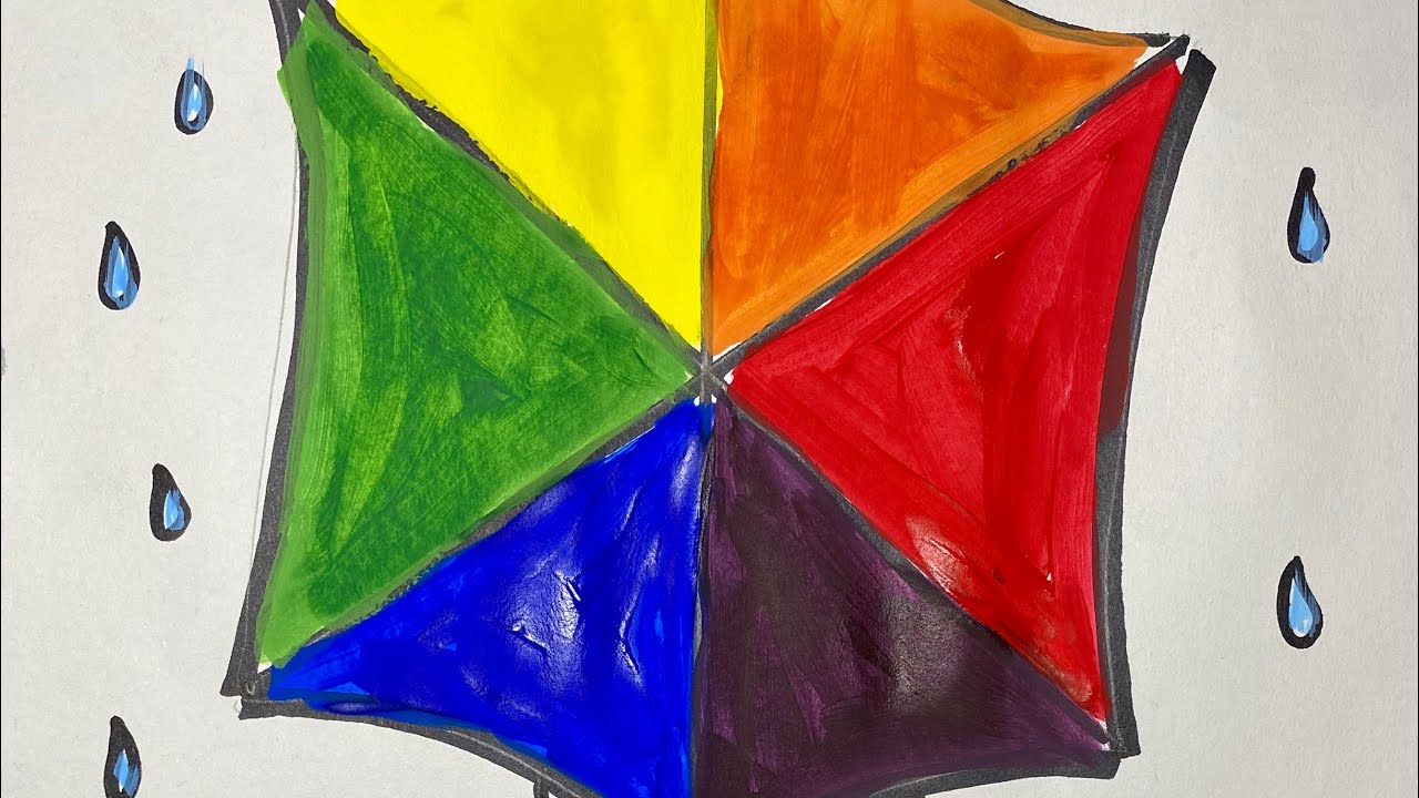 Color Wheel Umbrella Painting - YouTube