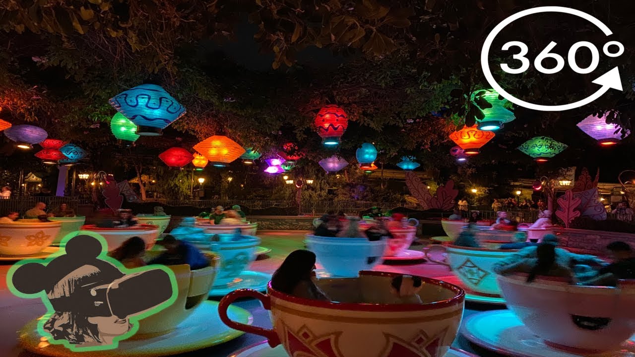 360º Ride on The Mad Tea Party in Disneyland - YouTube