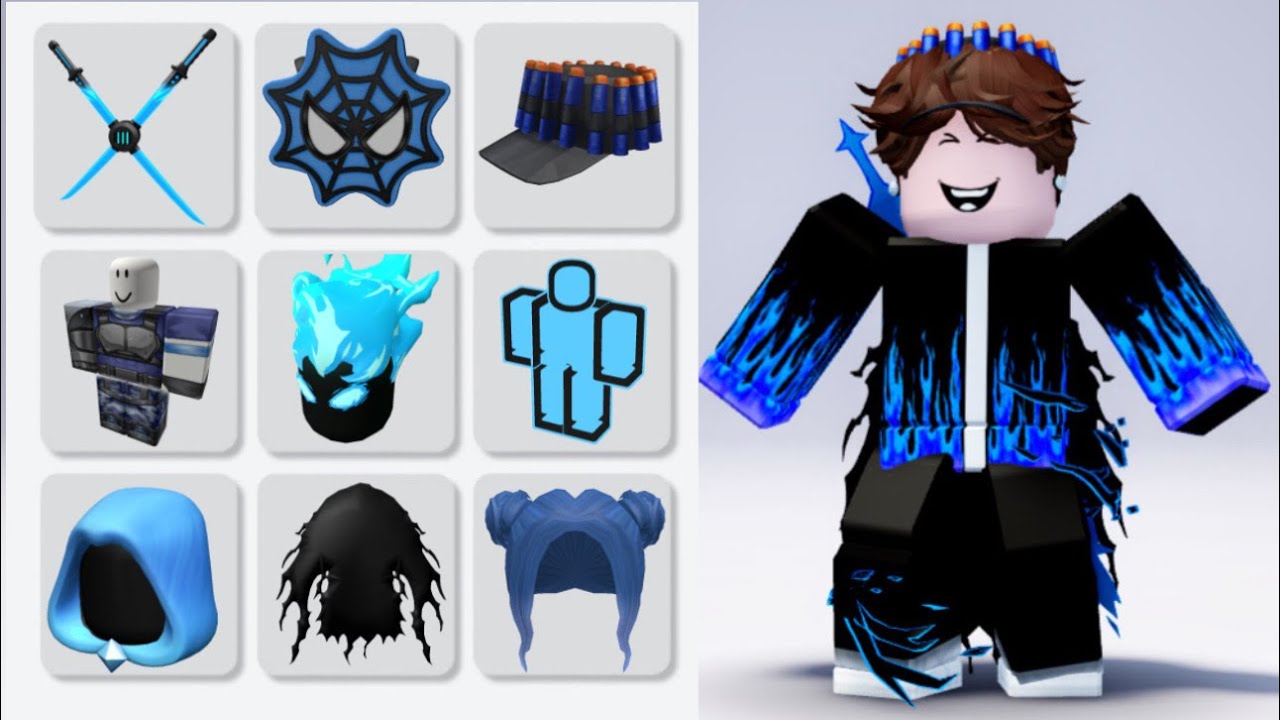 GET 25+ BLACK AND BLUE FREE ITEMS!😱💙🖤 (ACTUALLY ALL STILL WORKS) - YouTube