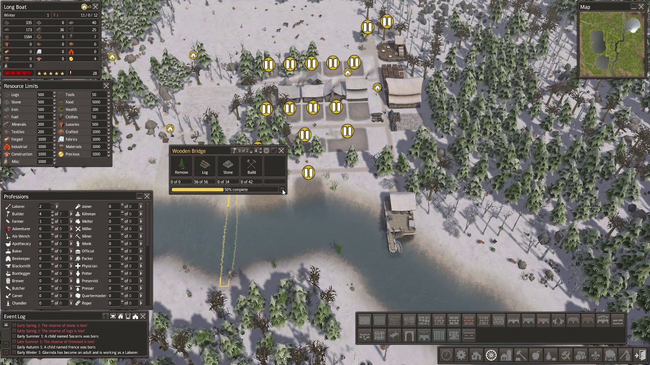 Banished Long Boat Episode 1 - YouTube