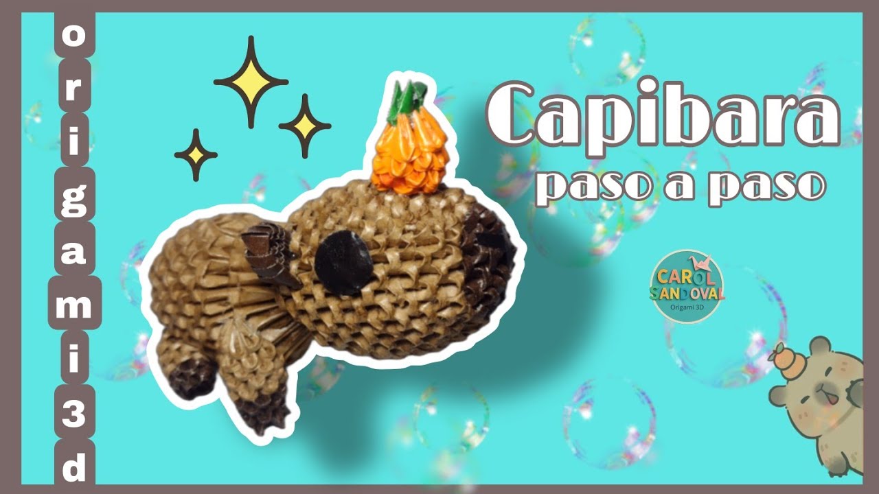 Cómo hacer a un Capibara en origami 3d| paso a paso| Carol Sandoval ...