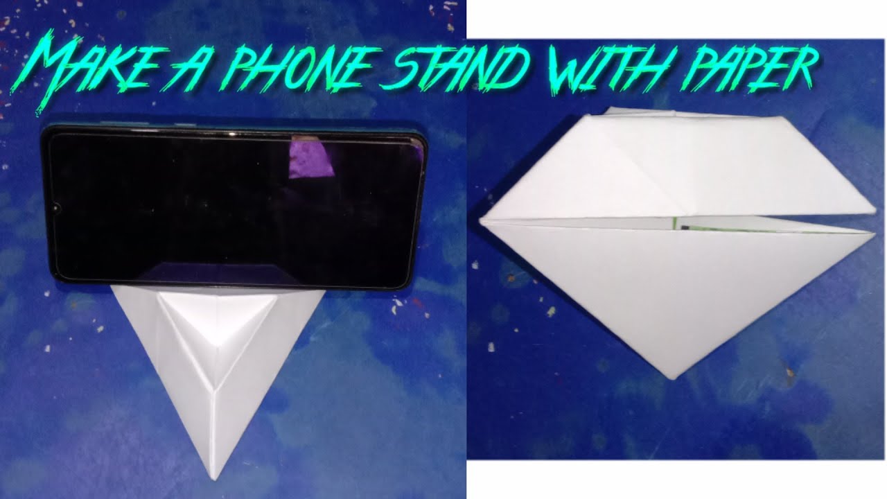 HOW TO MAKE PHONE STAND WITH PAPER// DIY MADE BY PAPER BY SAHIL SAIFI ...