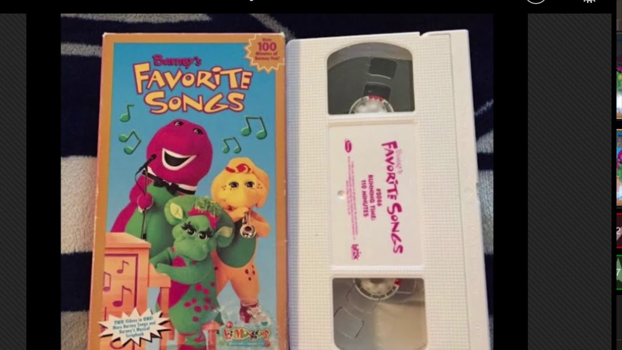 Favorite Songs (Blockbuster VHS) For Screener Of More Barney Songs ...