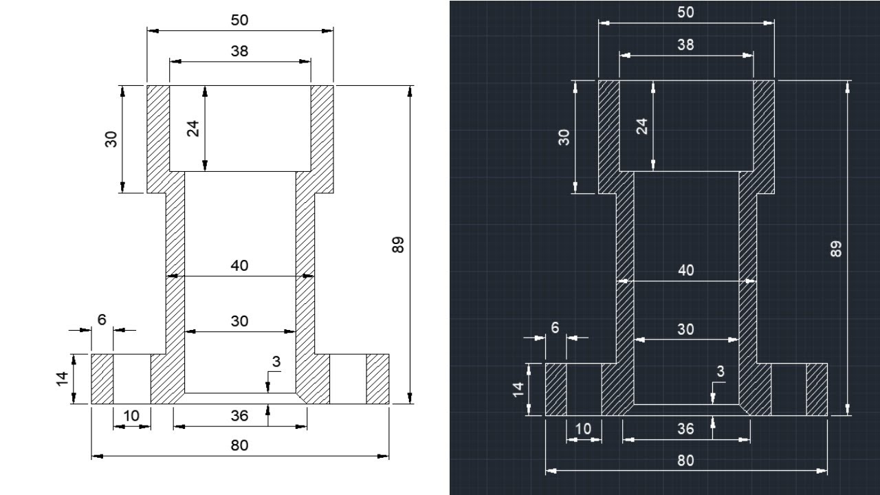 Autocad Drawing Excercise - 43 in Hindi /Autocad Tutorial/2d Drawing/Autocad and Solidwork ...