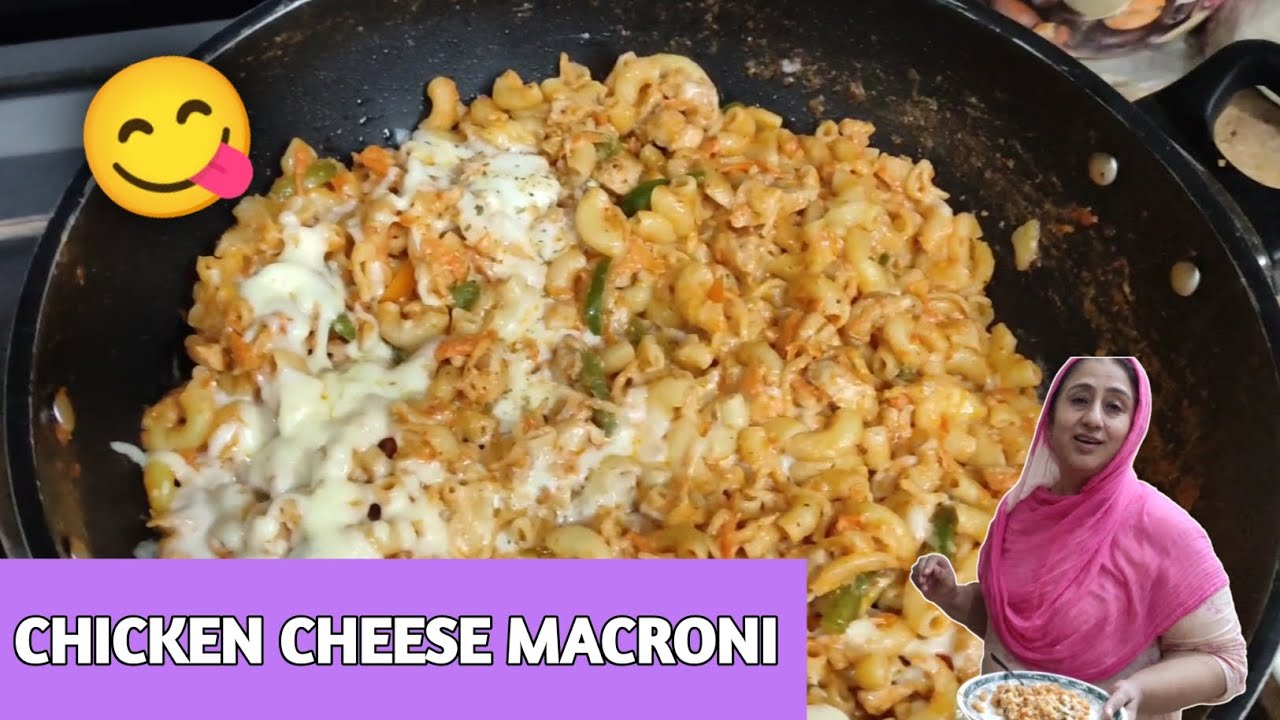 CHICKEN CHEESE MACRONI 😋 | CHEESY MACRONI RECIPE | COOK WITH SHERANI ...