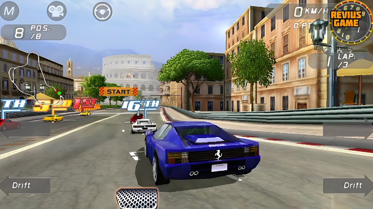 Ferrari GT Evolution - Blue Testarossa (Rome track) Symbian Games - YouTube