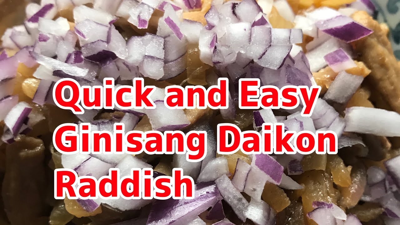 Quick and Easy Ginisang Daikon Raddish with pork - YouTube