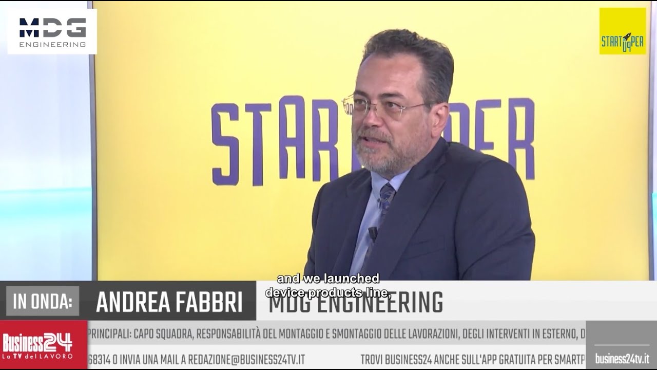 MDG Engineering Andrea Fabbri intervistato su Business24tv.it ...