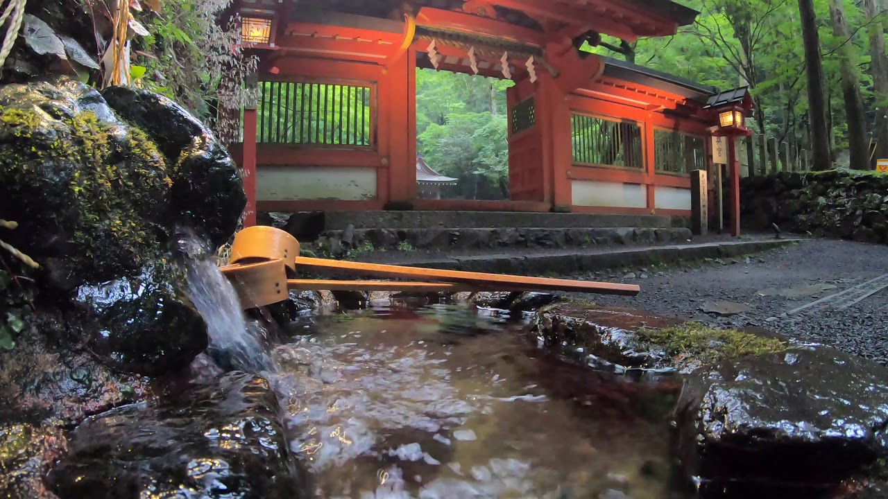 Relaxing sound of water flow at Kibune Shrine Kyoto, Japan (2) - YouTube