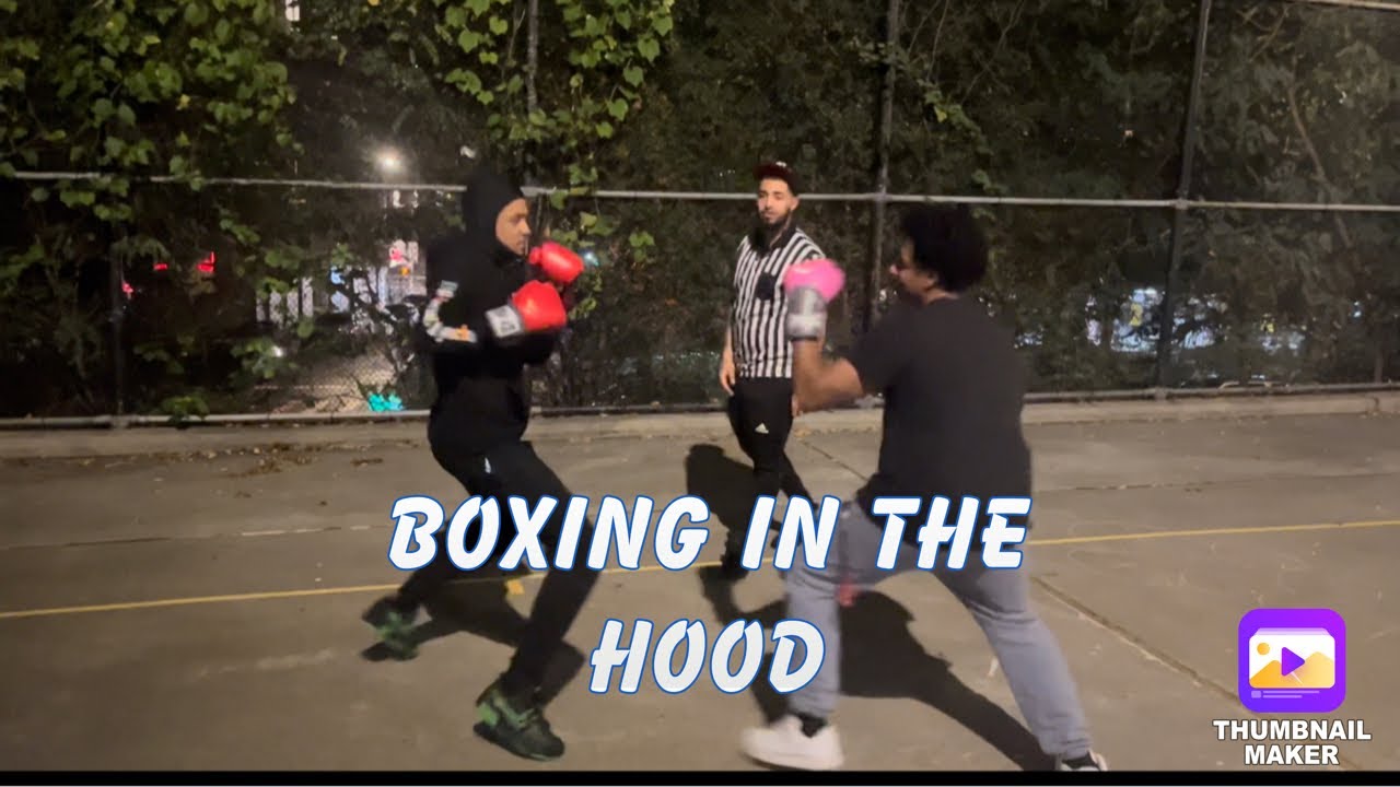 Boxing match in the hood part 1 - YouTube