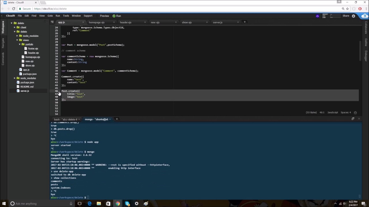 Object References Schema set up - mongoose - YouTube