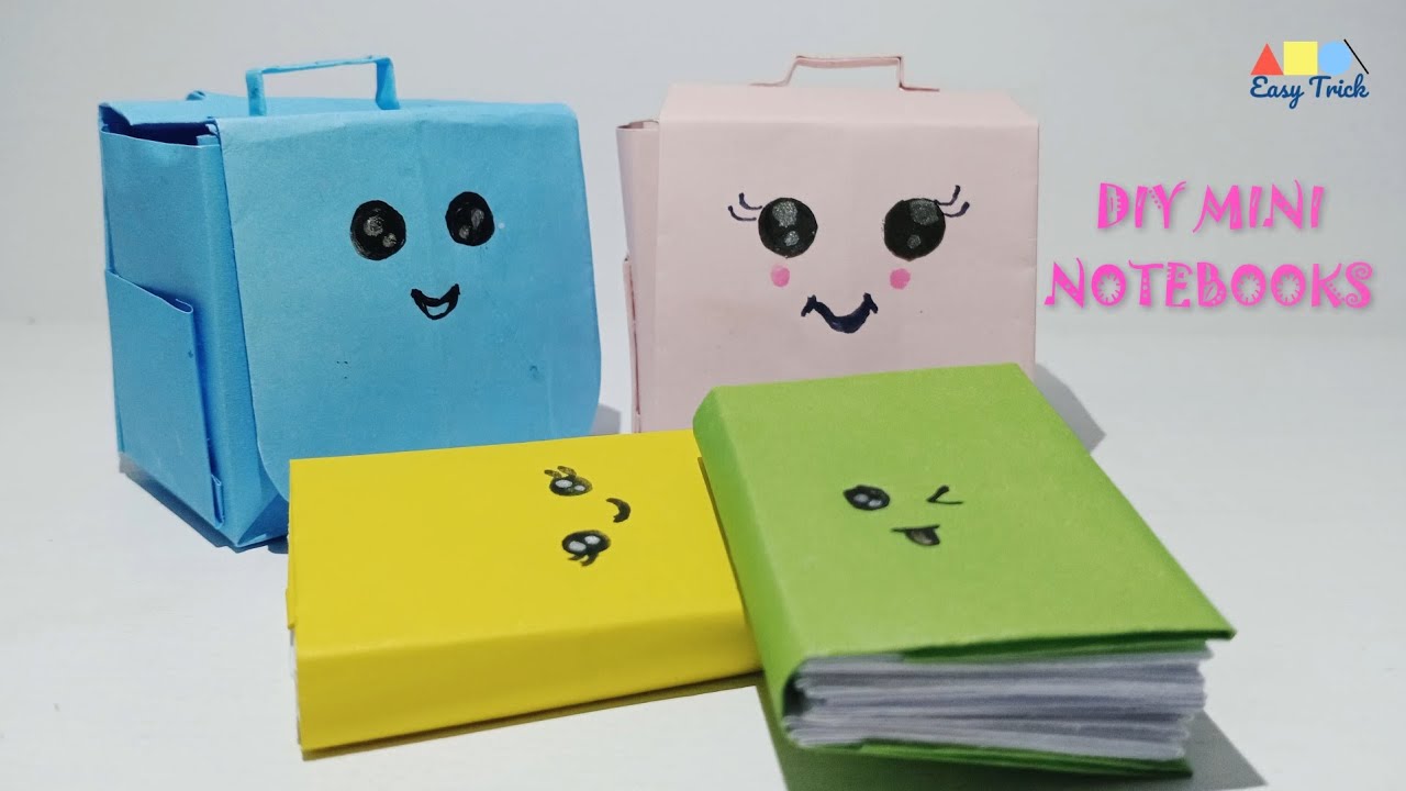 Diy Mini Notebooks One Sheet of Paper - Diy Back to School - YouTube