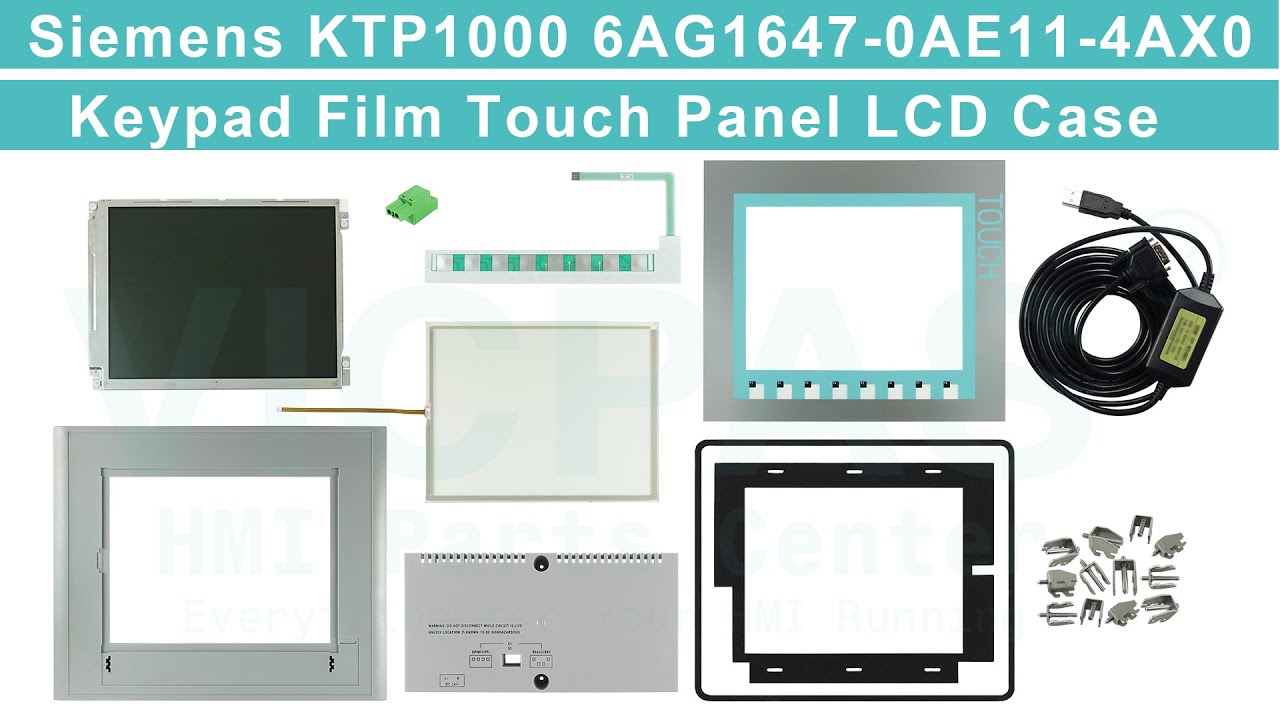 6AG1647-0AE11-4AX0 Siemens KTP1000 Membrane Keypad Touchscreen Front ...