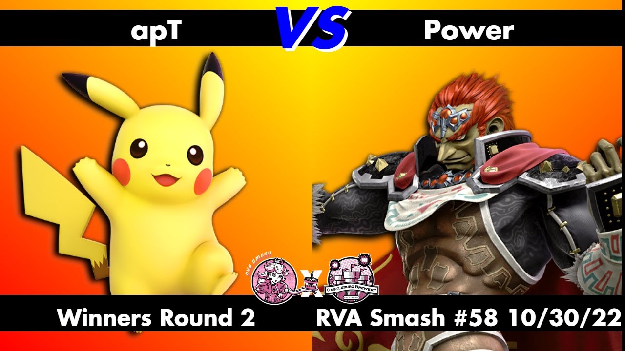 RVA Smash #58: apT (Pikachu/Bowser) vs Power (Ganondorf) - Winners R2 ...
