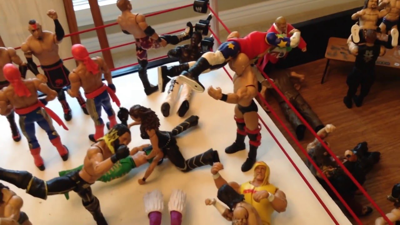 WWE action figure set up - YouTube
