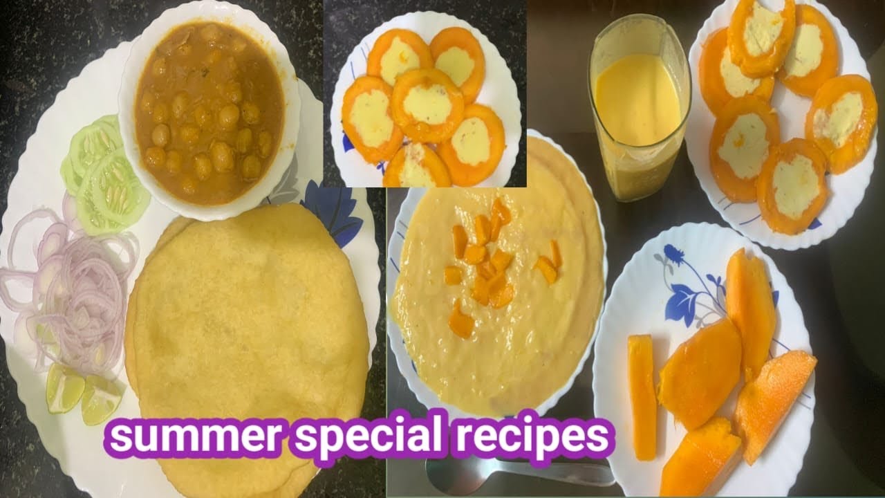 Summer special recipes🤤 mango hi mango / chhole puriya😍 ...