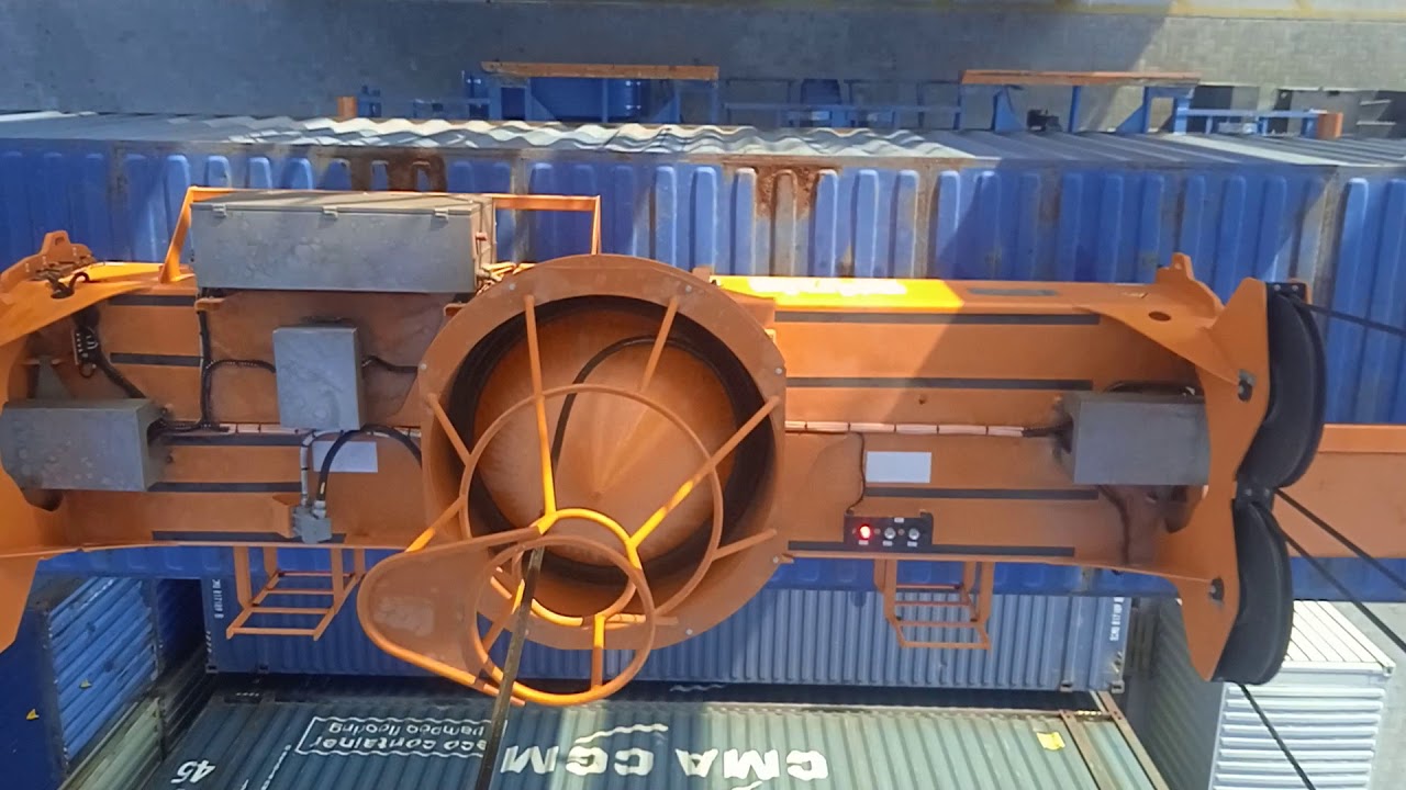 kone crane (RTG)container 45 - YouTube