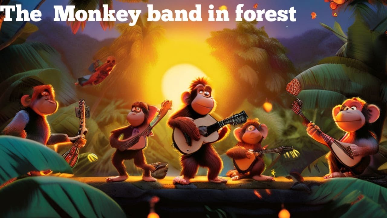 The Monkey band in forest | funny story | animated story | - YouTube