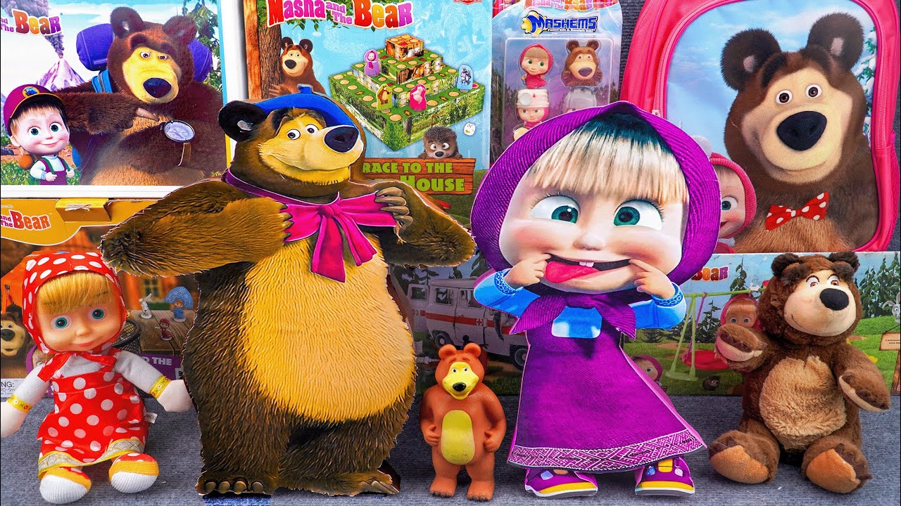 Masha and The Bear Toys Unboxing Review ASMR | Mystery Funny Masha Box ...