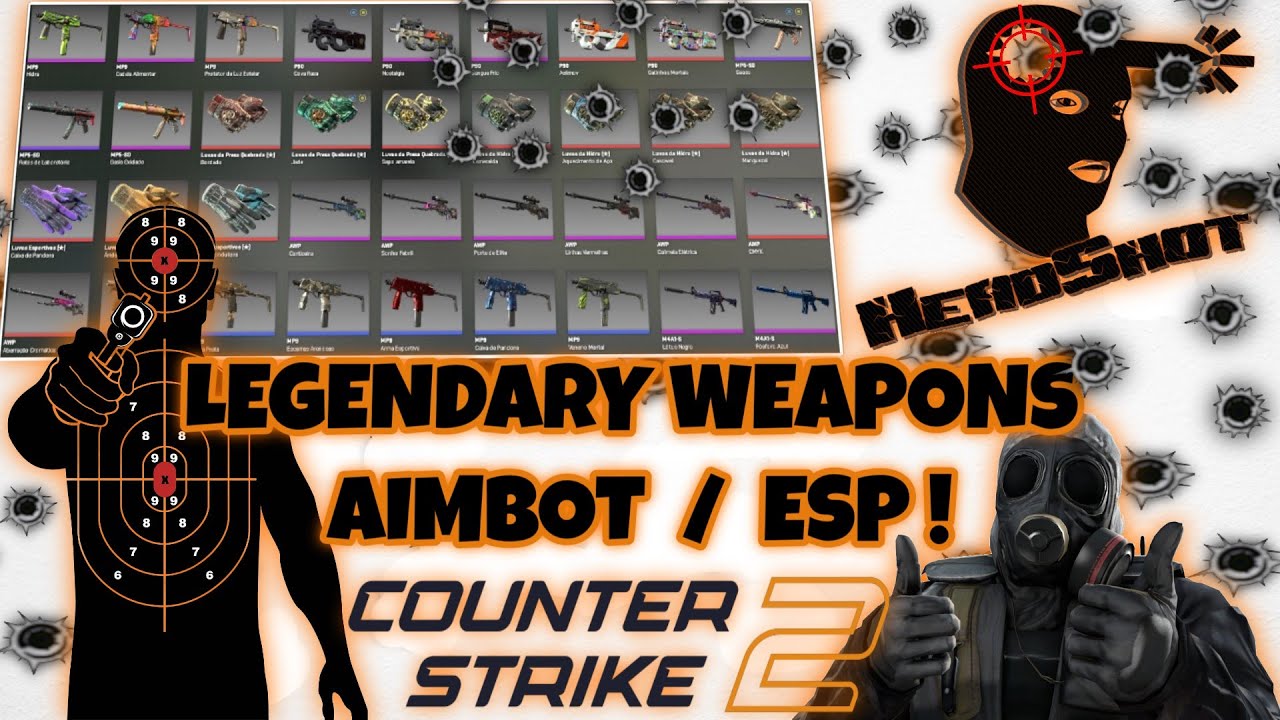 THE BEST MOD MENU FOR COUNTER STIKE 2, WITH ALL LEGENDARY SKINS ...