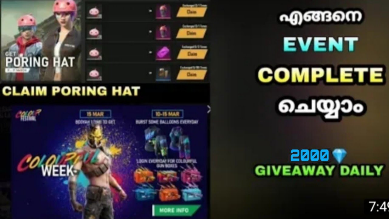 How to complete get poring hat event +Daily giveaway - YouTube
