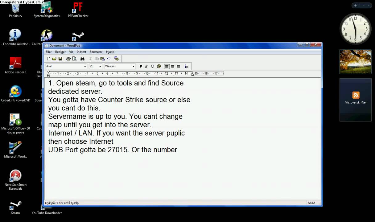 How to get a source dedicated server! (Free) + Some console commands ...