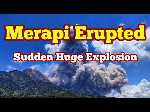 Merapi Volcano Suddenly Erupted In Huge Explosion, Java, Indonesia ...