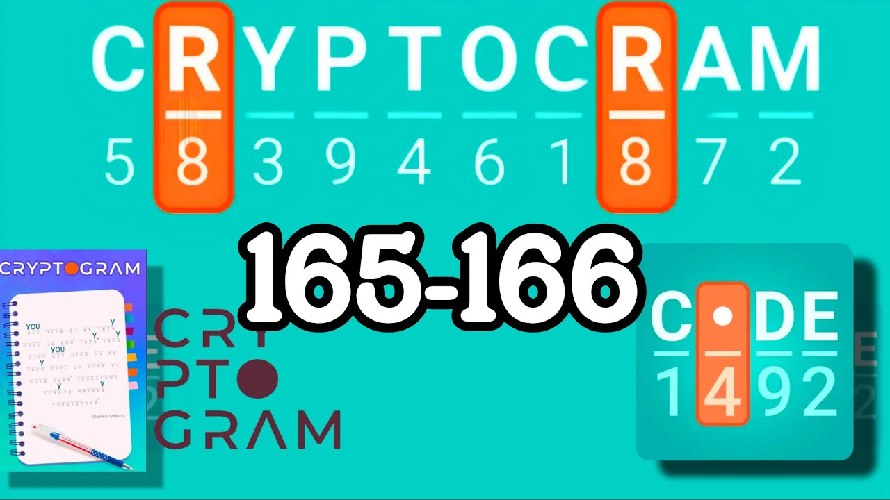 CRYPTOGRAM level 165 166 - YouTube