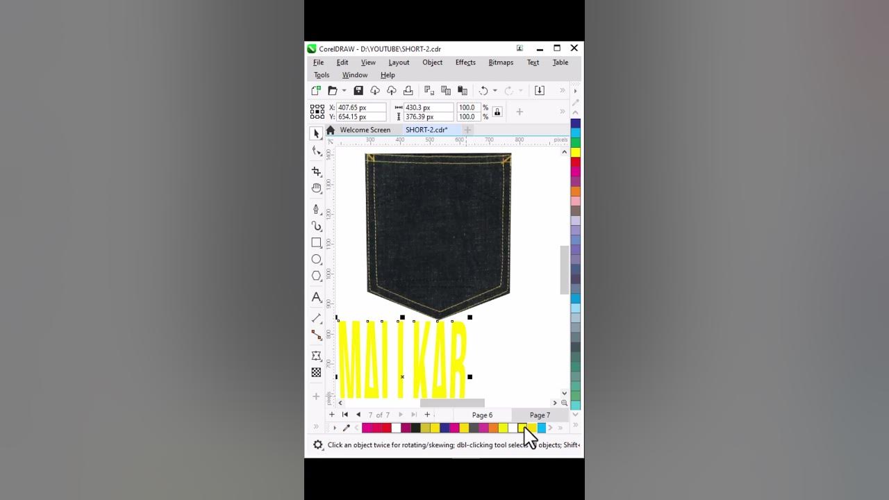 envelope effect in Corel draw #shorts #coreldraw shorts #digitalmallkar - YouTube