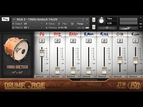 Drumforge - Quick Preview of Multi-Mic Fader System - YouTube