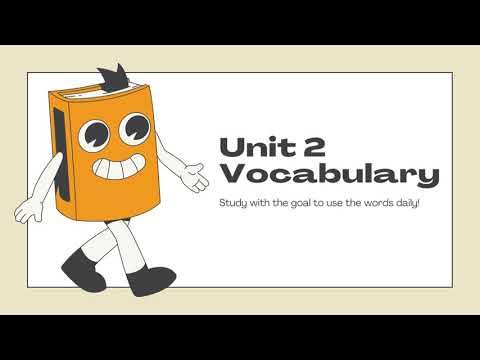 Unit 2 Vocabulary Words - YouTube