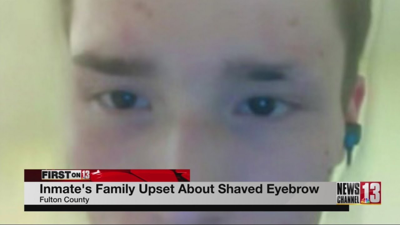 Fulton County inmate's family upset by eyebrow-shaving - YouTube