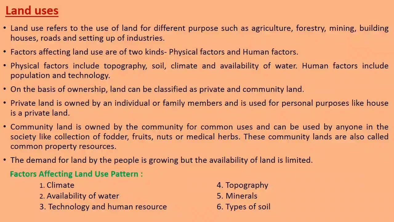 Abiotic Resources: Land, Soil and Water - YouTube