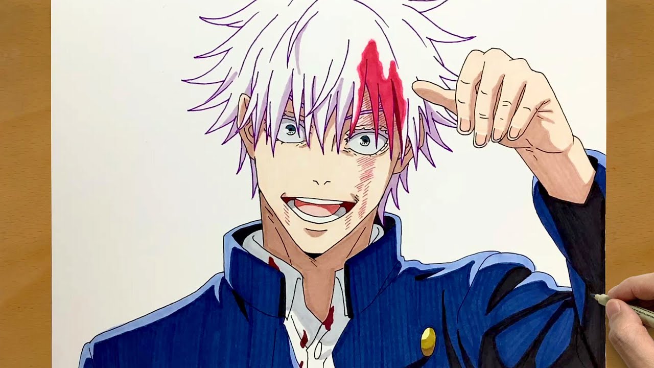 How to Draw Gojo Satoru from Jujutsu Kaisen | Incredible Drawing ...