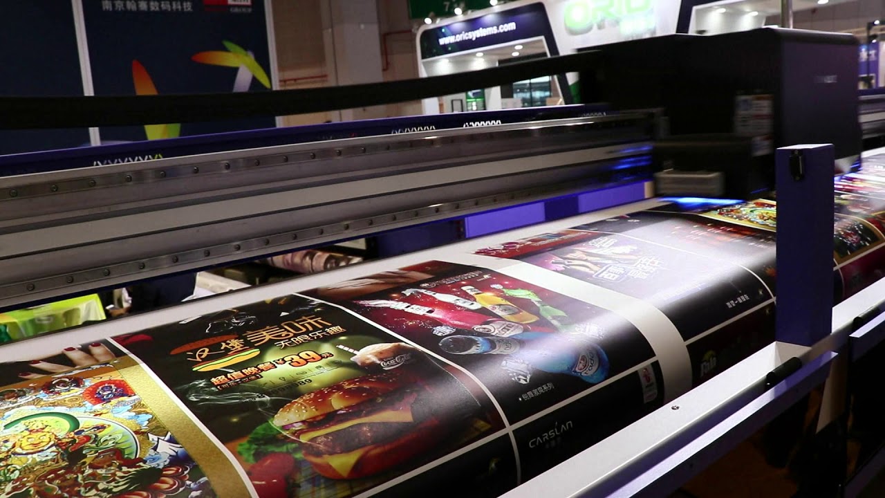 KEUNDO M5000 UV 8 pieces Gen5 print heads, higher speed. - YouTube