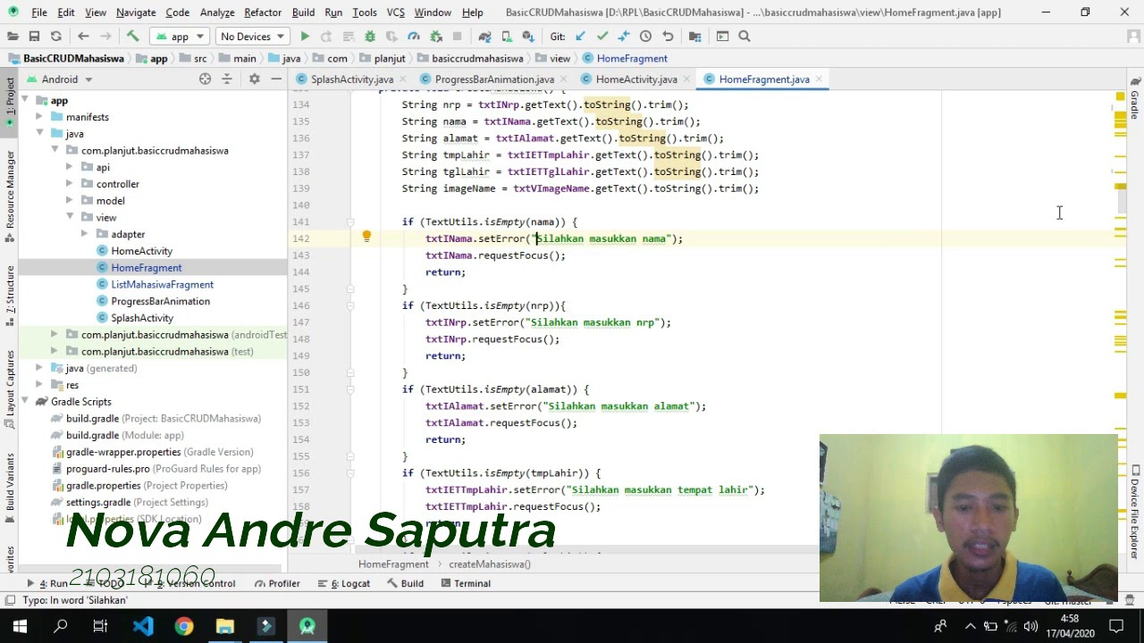 Client Server (Android CRUD dan Upload Foto) - Pemrograman Lanjut - YouTube