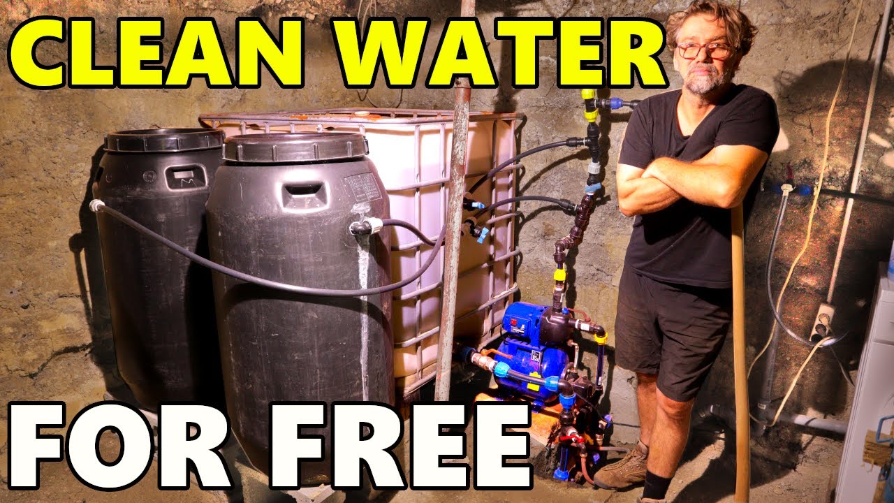 DIY Rainwater Harvesting Filter System, Rescuing an Old House - YouTube