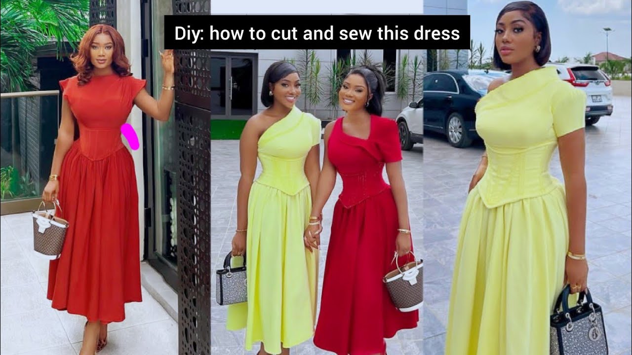 diy: how to cut and sew this trendy dress// part 1 - YouTube