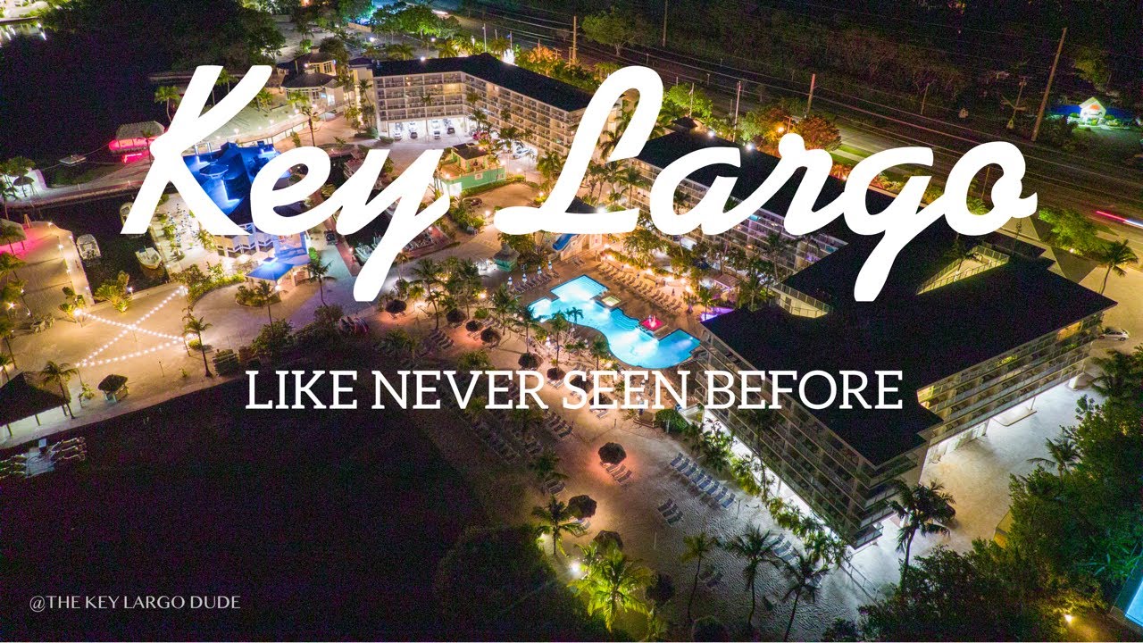 Key Largo, Florida from the air at night! - YouTube