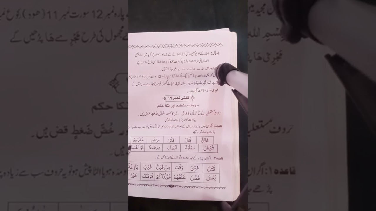 Takhti number 16 Huroofe mustaliya aur unka hukm part 1 - YouTube