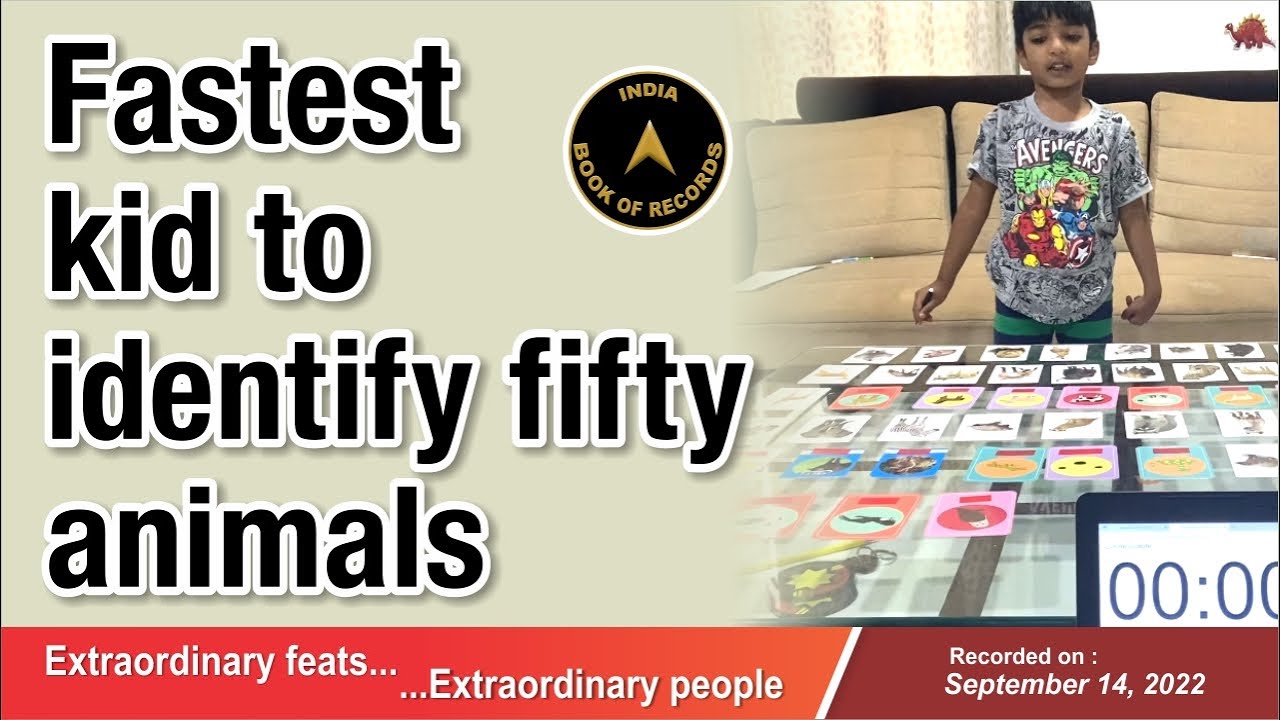 Fastest kid to identify fifty animals - YouTube