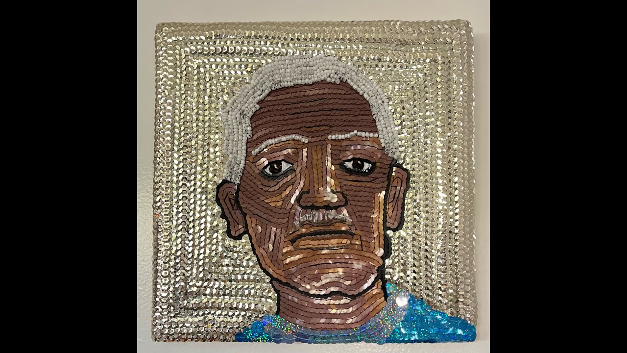 New Sequin Art ~ Edgard Jean Louis (again) - YouTube