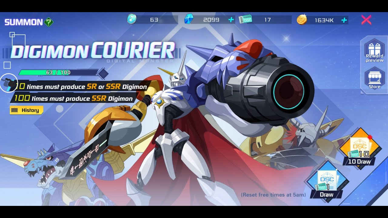 Gacha Digital Fantasy: Evolution. Summon Digimon Courier. - YouTube